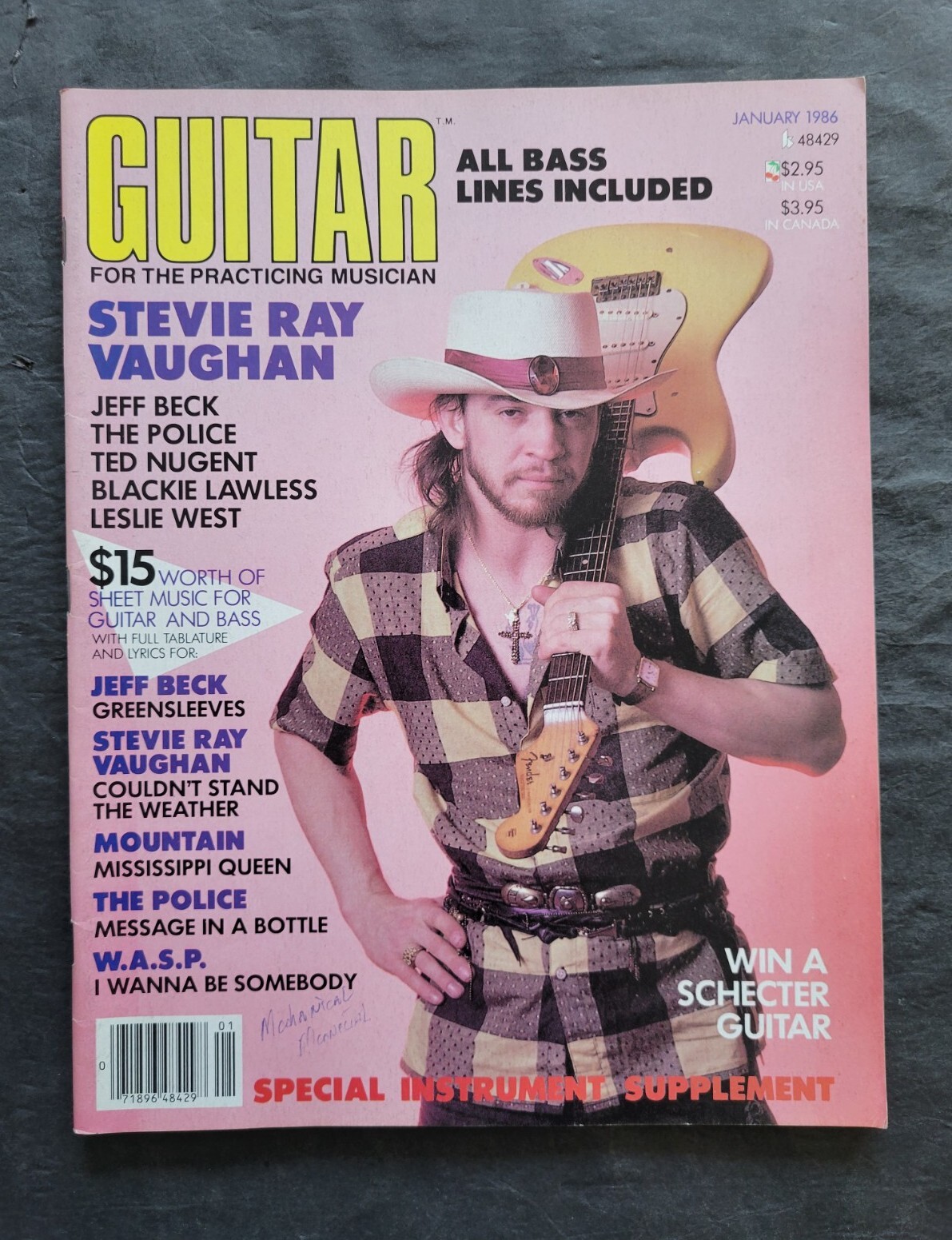 Guitar For The Practicing Musician Magazine January 1986 SRV No Poster ...