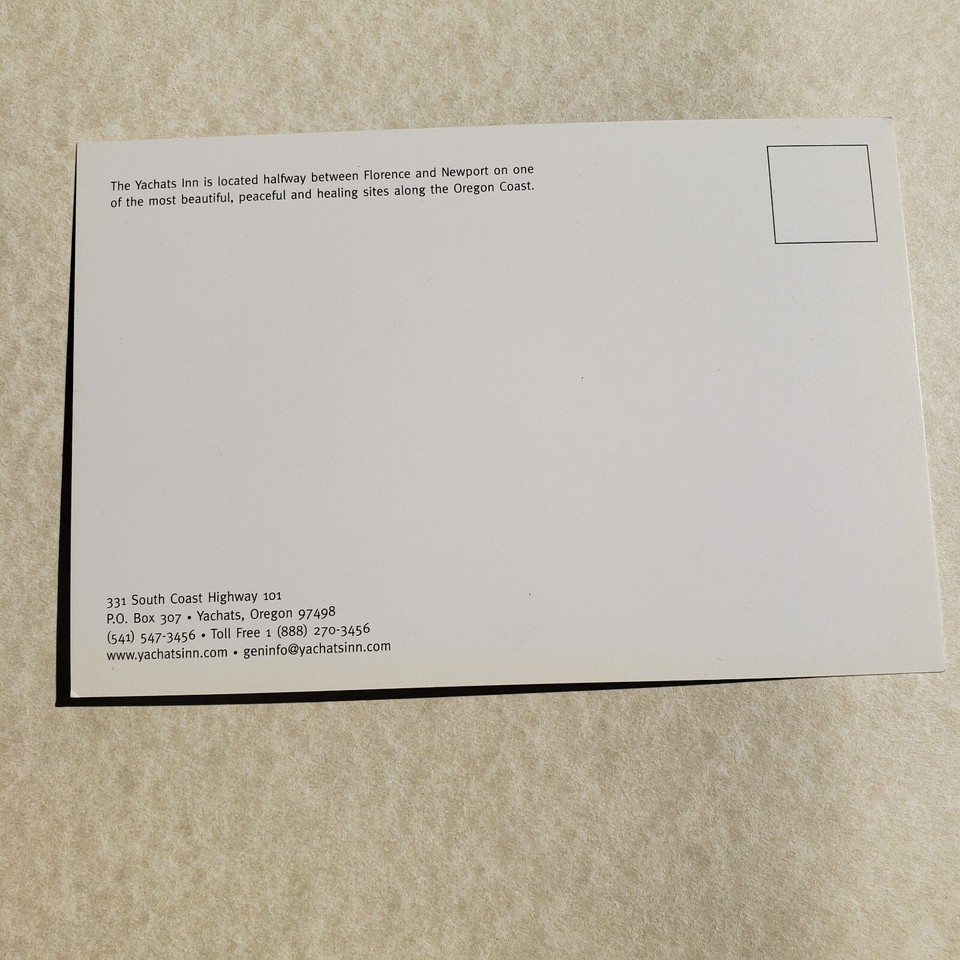 Yachats Inn Oregon Postcard Healing Site Coast Hotel Building Florence ...