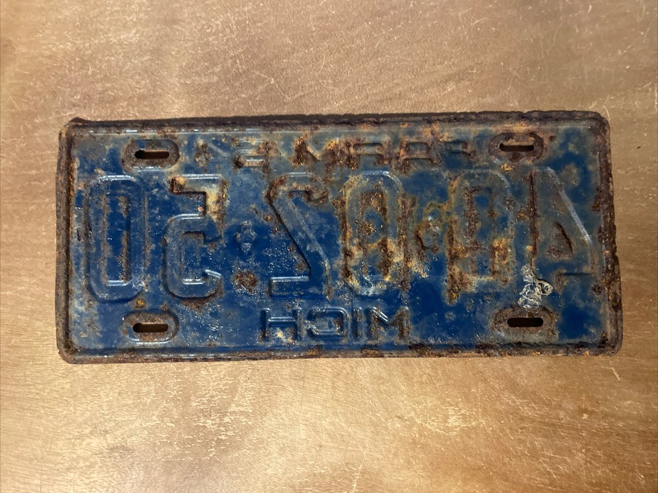 1954 Michigan License Plate Farm # 40-02-50 | eBay