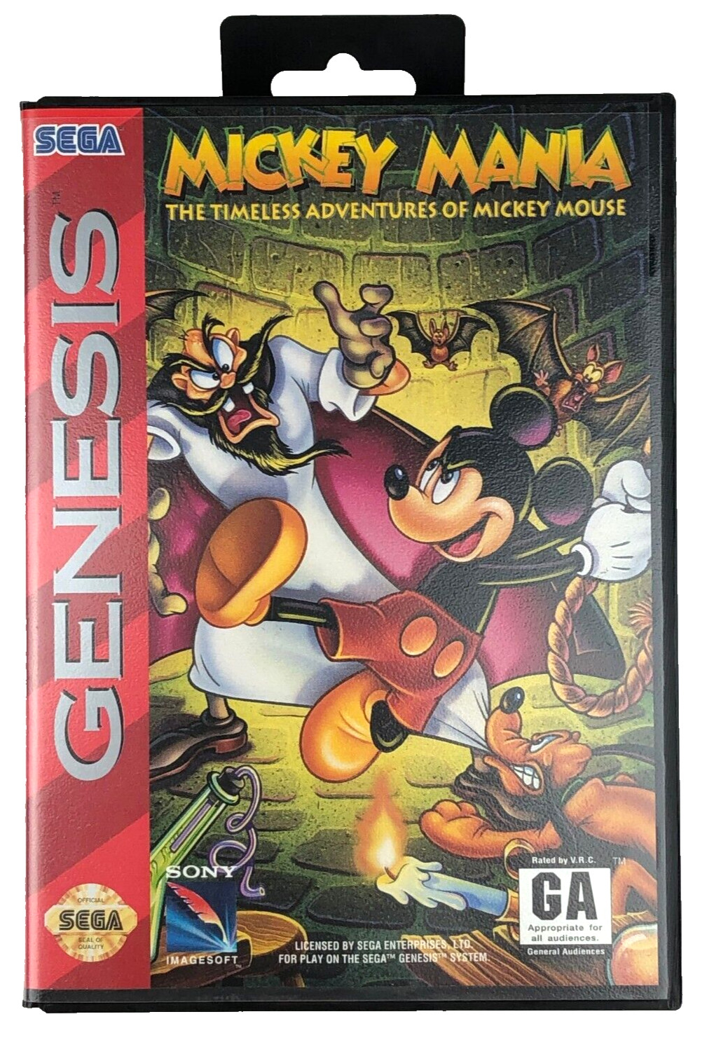 Disney's 1994 Mickey Mania Timeless Adventures Sega Genesis No Manual ...