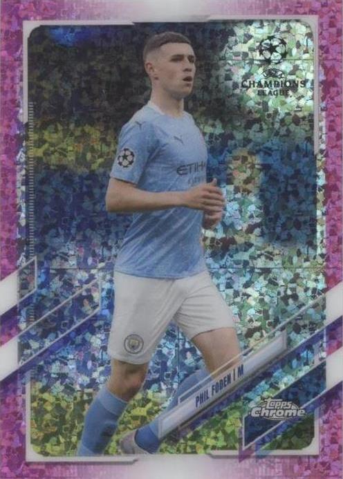 2020-21 Topps Chrome Uefa Champions League - Phil Foden #34 Pink Mini ...