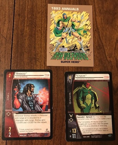 1993 Marvel Annuals Comics #18, IRISH WOLFHOUND +VISION + BISHOP- CARDS ...