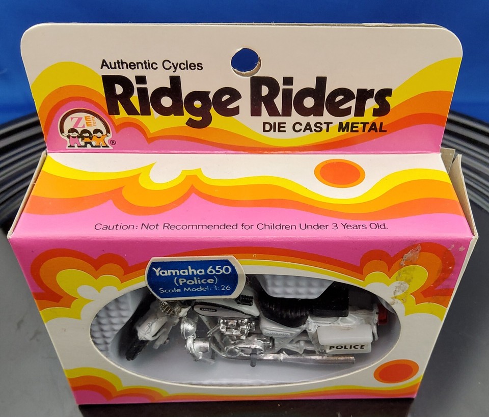 RIDGE RIDERS DIE CAST 1/26 METAL YAMAHA 650 WHITE POLICE CYCLE BY ZEE ...