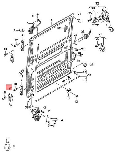 Genuine VW Campmobile Typ2 Transp. LT Campmobile-T5 T6 catch plate ...