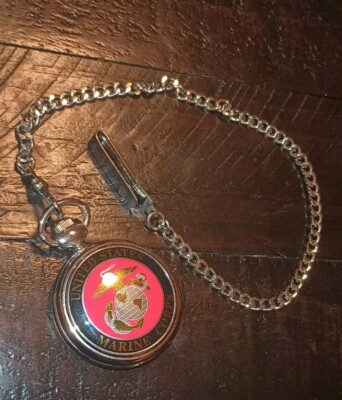 United States Marine Corps USMC Pocket Watch w/ Chain (Used) | eBay