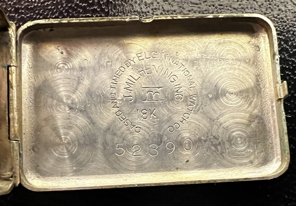 Ladies Elgin Art Deco Watch 1920’s Manual Wind 18k Gold Case & Clasp ...