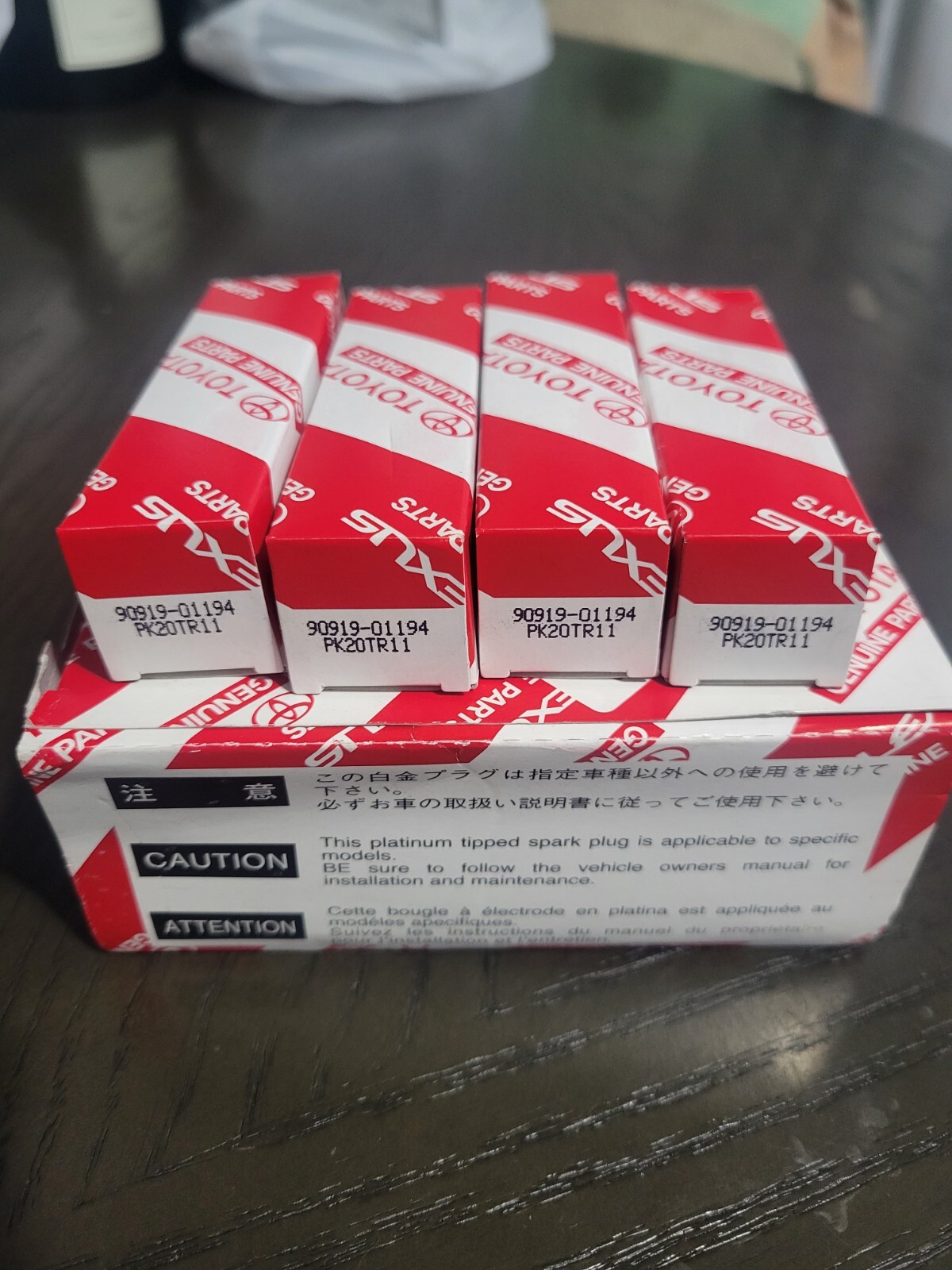 Toyota Camry Solara RAV4 4Cyl. Spark Plug Set of 4 Genuine OEM 90919 ...