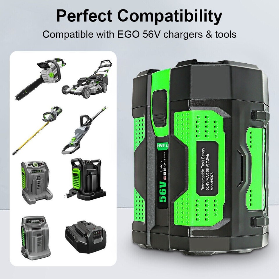 Pack 5.0Ah For EGO 56V Power+ Lithium-ion Battery BA2800 BA2800T BA4200 ...