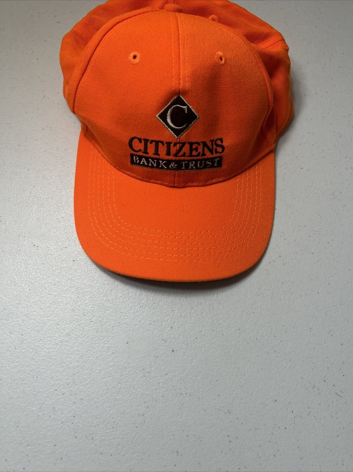Citizens Bank & Trust Adjustable Strap Orange Hat | eBay