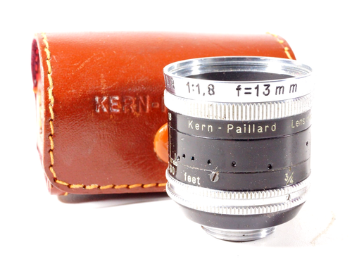 Paillard Bolex Kern Yvar 13mm f1.8 D-mount Lens In Original Leather ...
