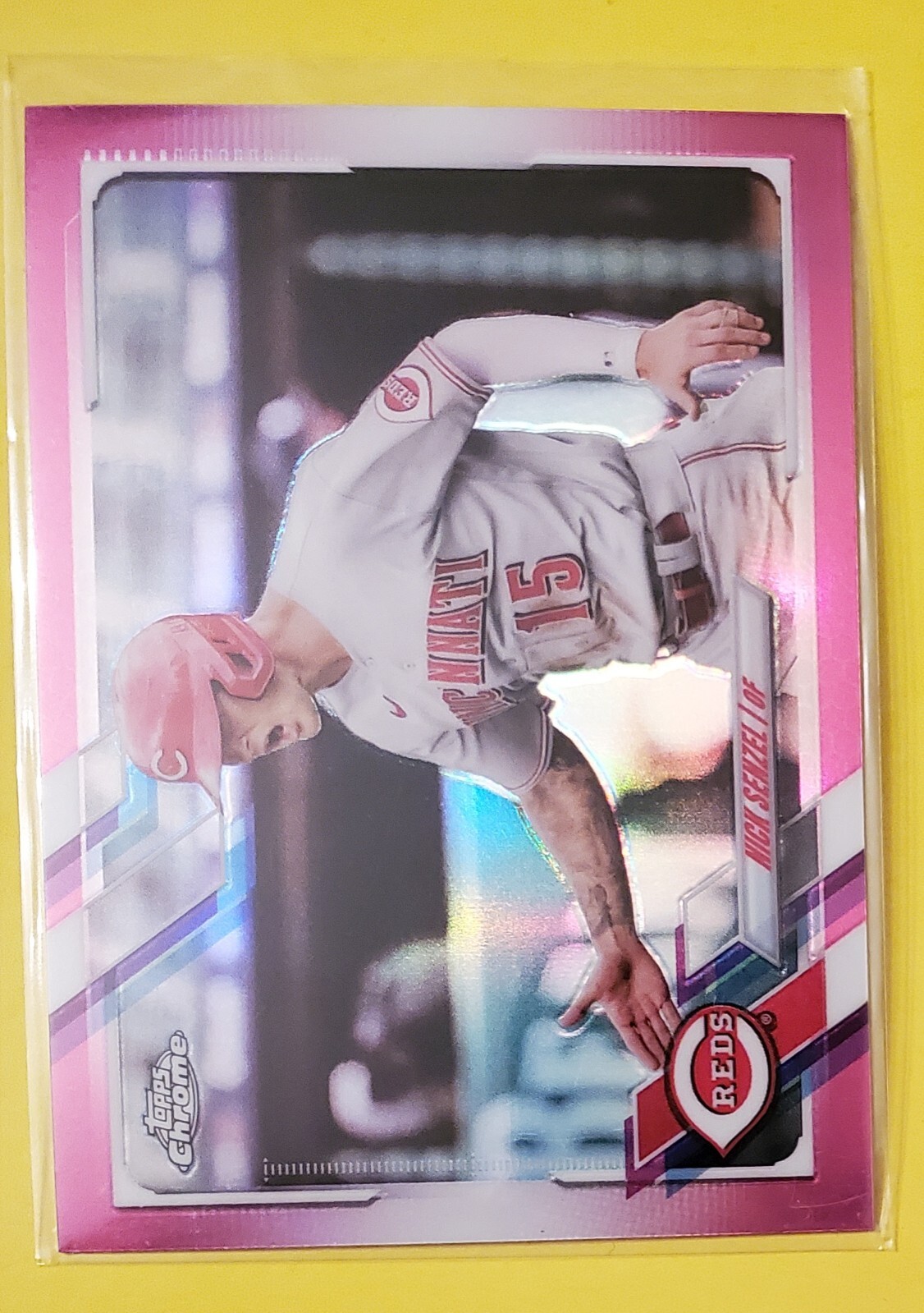 2021 Topps Chrome Pink Refractors #185 Nick Senzel - Cincinnati Reds | eBay