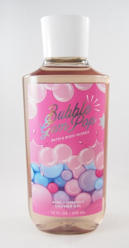 (1) Bath & Body Works Pink Bubblegum Pop Aloe Vitamin E Shower Gel Wash ...