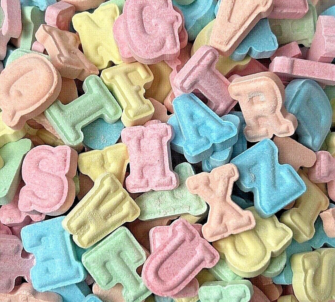 GIANT ABC CHALKY LETTERS Sweets Pick & Mix Bulk Loose Fruit Alphabet ...