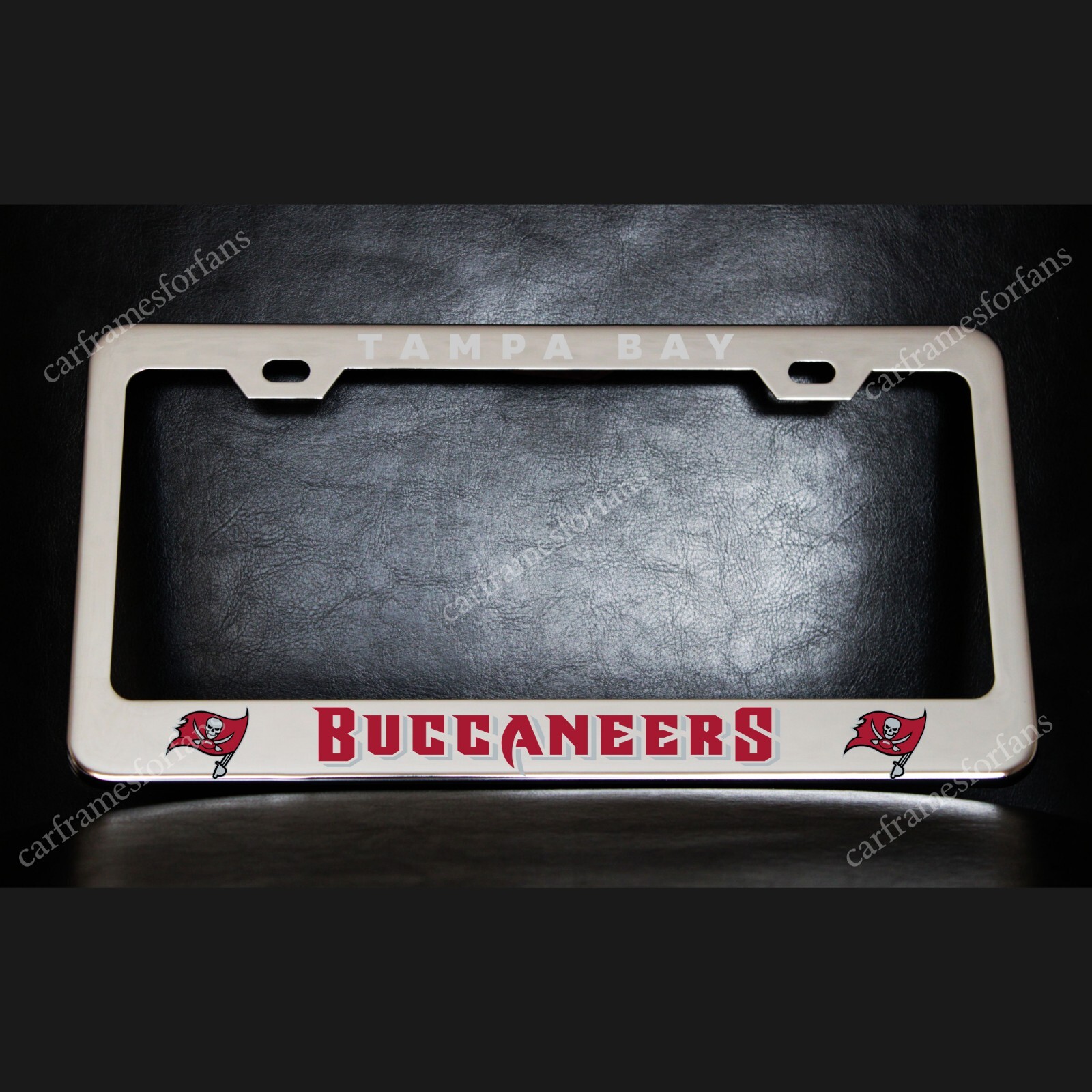Tampa Bay Buccaneers License Plate Frame Custom Made of Chrome Plated ...