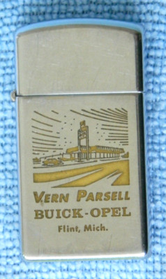 Vintage Slim Zippo, Vern Parsell Buick - Opel Dealer, Flint Michigan ...