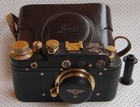 Leica III "M" Marine copy black-gold in leather case (Zorki copy) | eBay