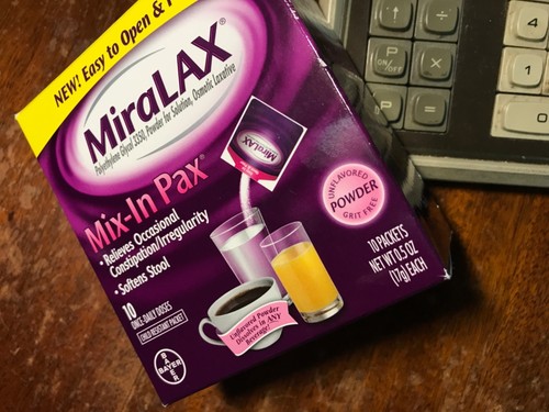 MIRALAX Constipation Relief Powder - Gentle, Unflavored, 10 Dose Mix-In ...
