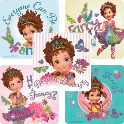 Fancy Nancy Stickers x 5 - Birthday Party Favours Loot Supplies Glitter ...