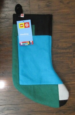 LARGE 20" LEGO COLLECTION TARGET FELT CHRISTMAS X-MAS STOCKING BLUE ...