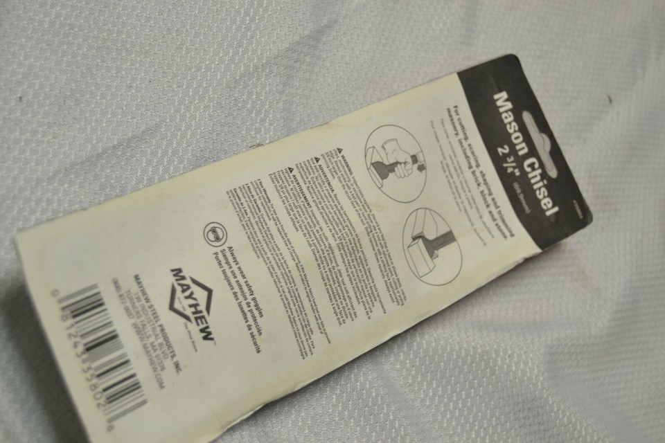 New Mayhew Select 35802 2-3/4" x 7-1/2" Mason Masonry Chisel | eBay