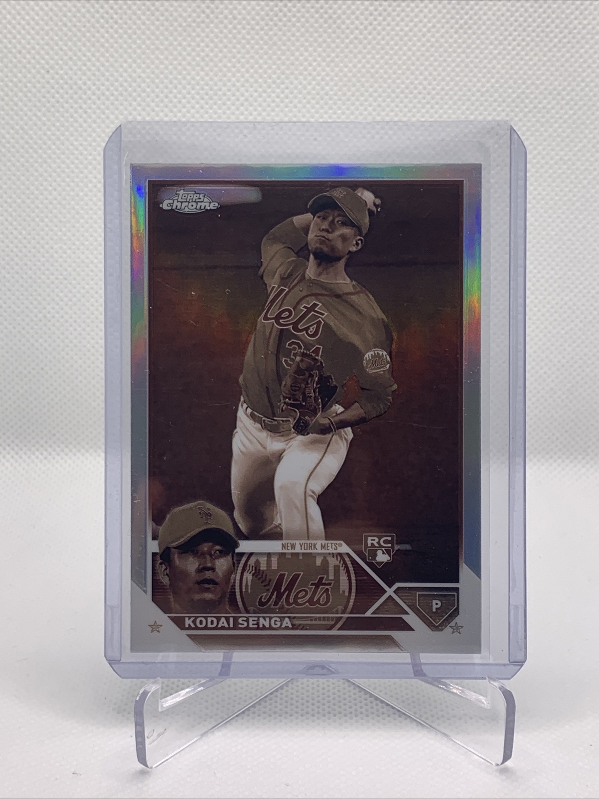2023 Topps Chrome Kodai Senga Sepia Refractor Rookie RC #217 New York ...