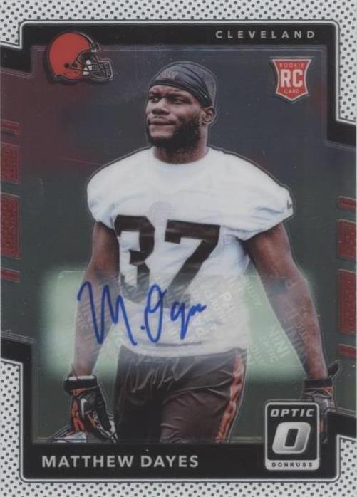 2017 Donruss Optic - Rookies Matthew Dayes #109 Autographs (AU, RC) for ...