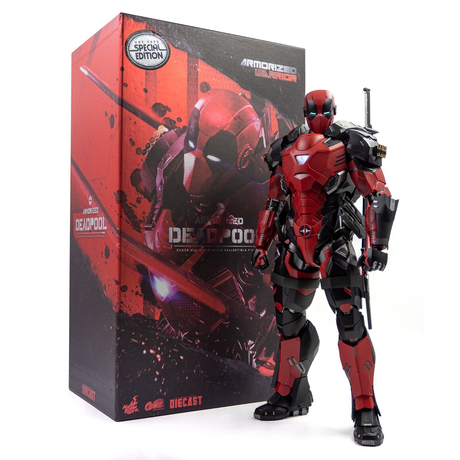 Hot Toys Armorized Warrior Deadpool 1:6 Scale Figure Sideshow Diecast ...