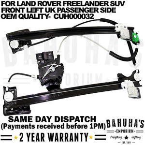 FRONT LEFT WINDOW REGULATOR FOR LAND ROVER FREELANDER 1 PASSENGER SIDE ...