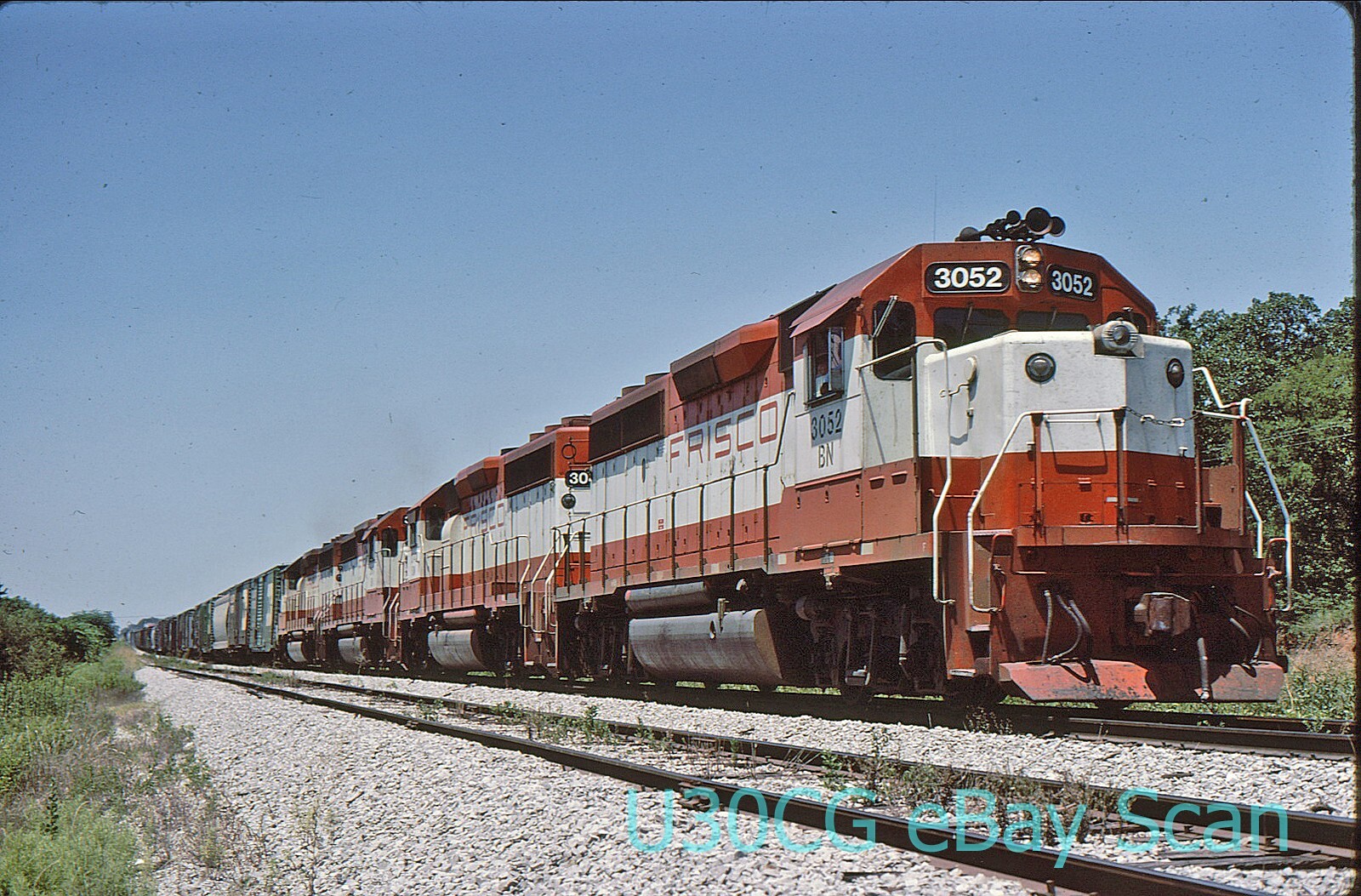 L Original Slide - BN Burlington Northern GP40-2 3052 SLSF Tarrant TX ...