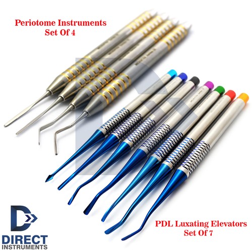 11Pcs Periodontal Ligament Instruments Periotome PDL Elevator Implant ...