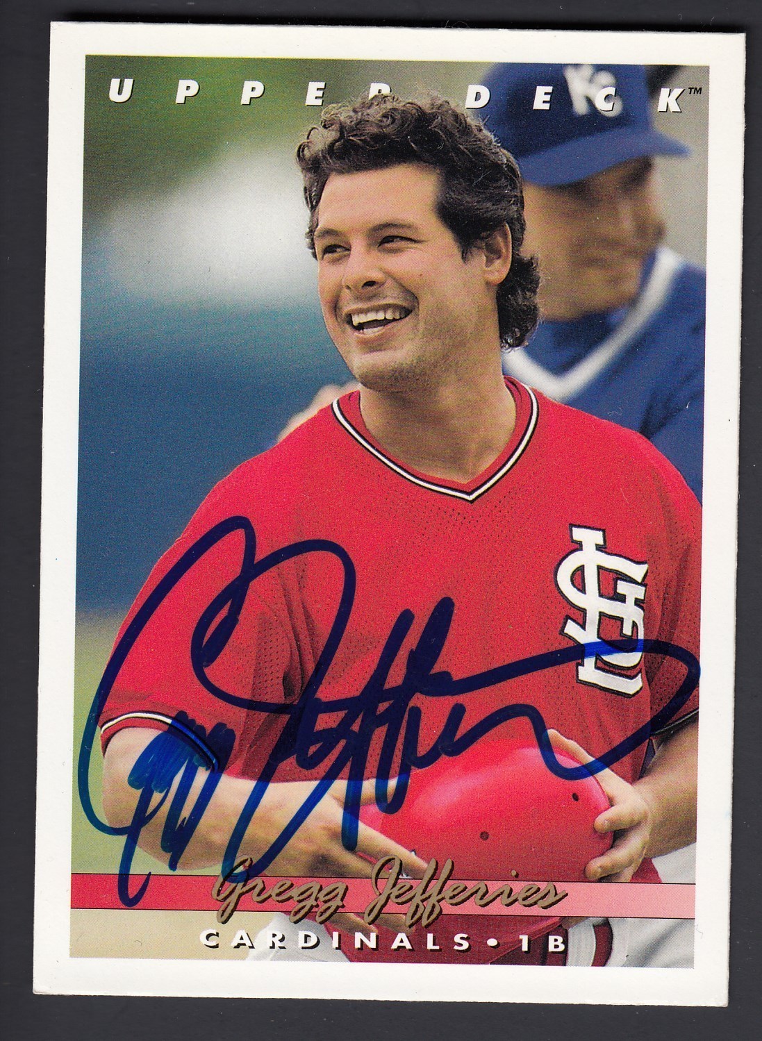 Gregg Jefferies Hand Signed 1993 Upper Deck Baseball Card #545 Stl ...