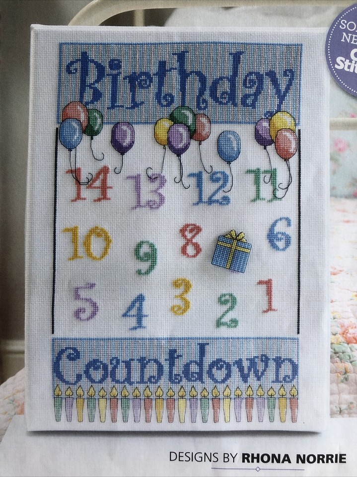 Birthday Countdown Calendar Cross Stitch Chart **from a magazine ...