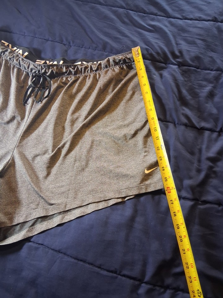 Nike Dry Fit Training Gray Elastic String Shorts Plus Size 3X DC5413 ...