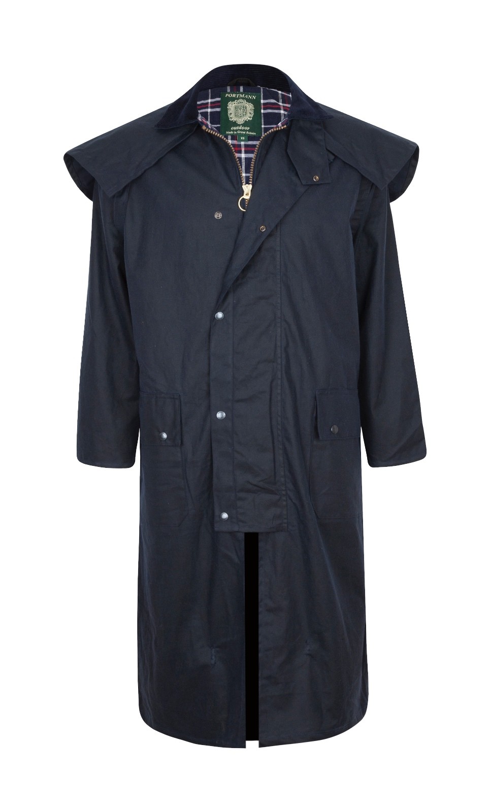 Portmann Mens & Ladies Stockman Long Cape Full Length Wax Jacket Coat ...