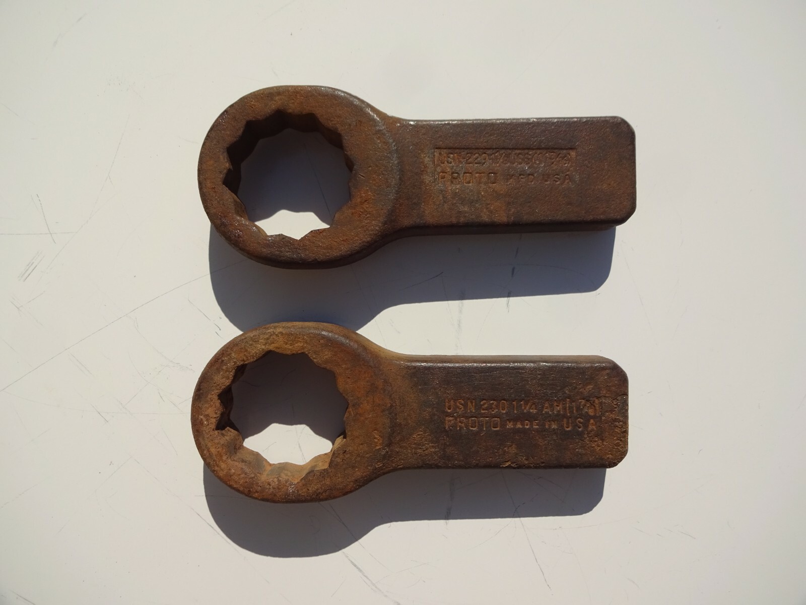 2pcs Vintage USN Striking Face Ring Spanner Wrenches Slogging Hammer | eBay