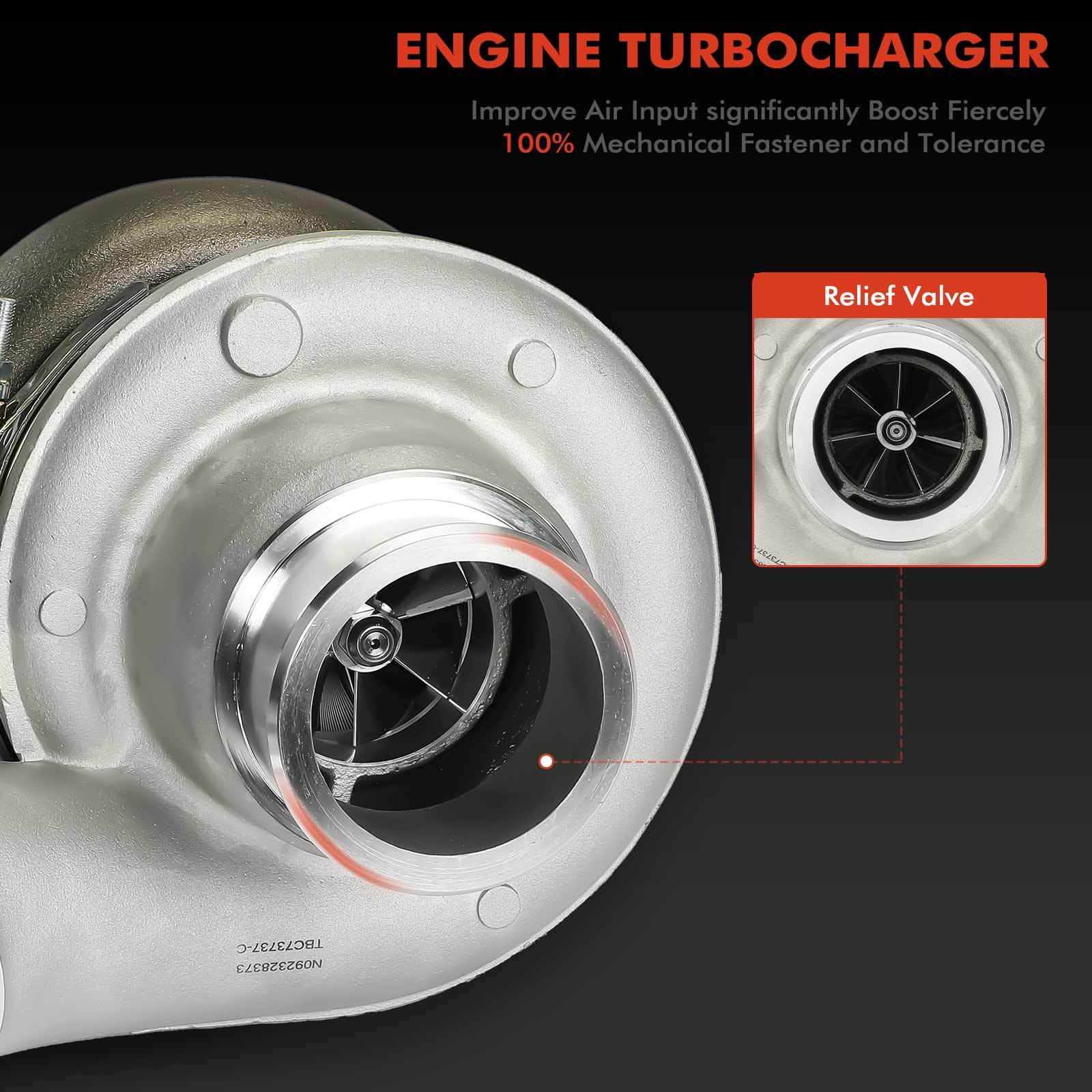 Turbo Turbocharger w/ Gaskets for Mack E7 Engine 2002-2006 12.0L Diesel ...