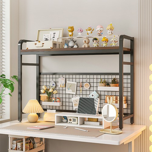 Desk Top Multi-Layer Shelf Steel Student Computer Desk with Hole Board ...