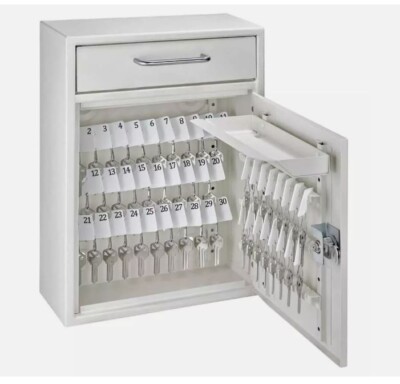 Mail Boss Key Cabinet Drop Box 105-Key Wall-Mount Keyed Galvanized ...