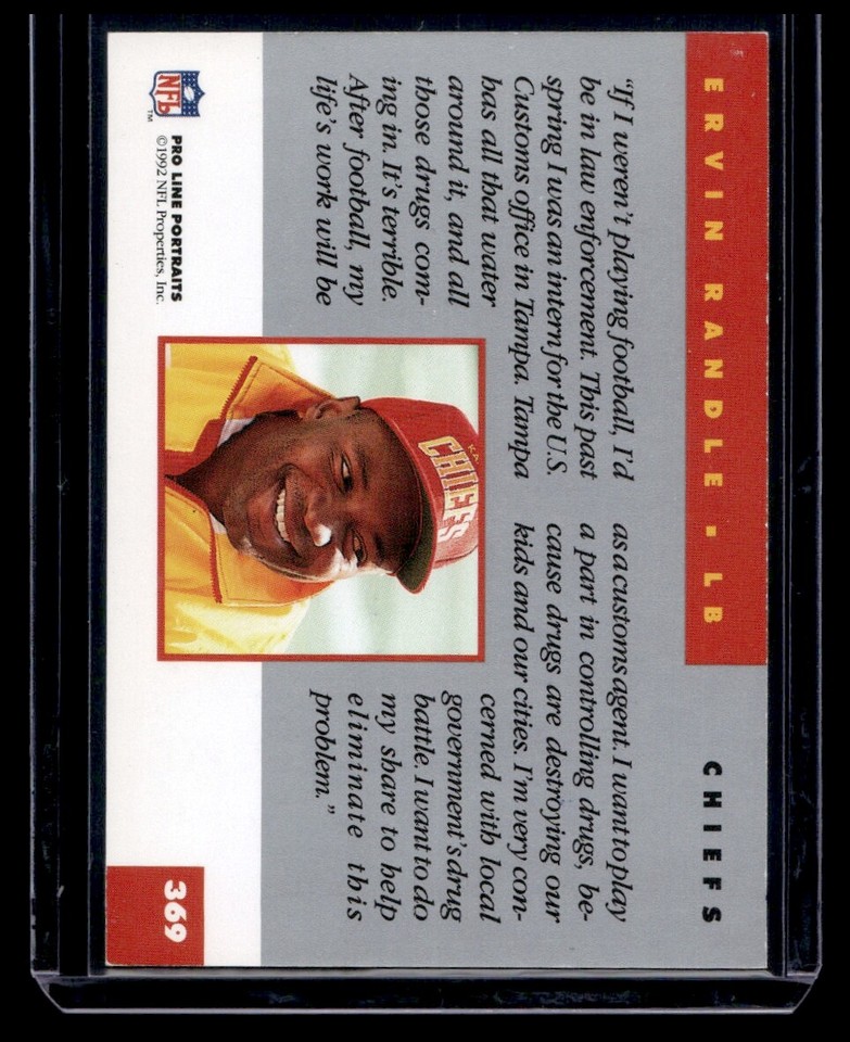 1992 Pro Line Portraits #369 Autographed Ervin Randle Trading Card | eBay