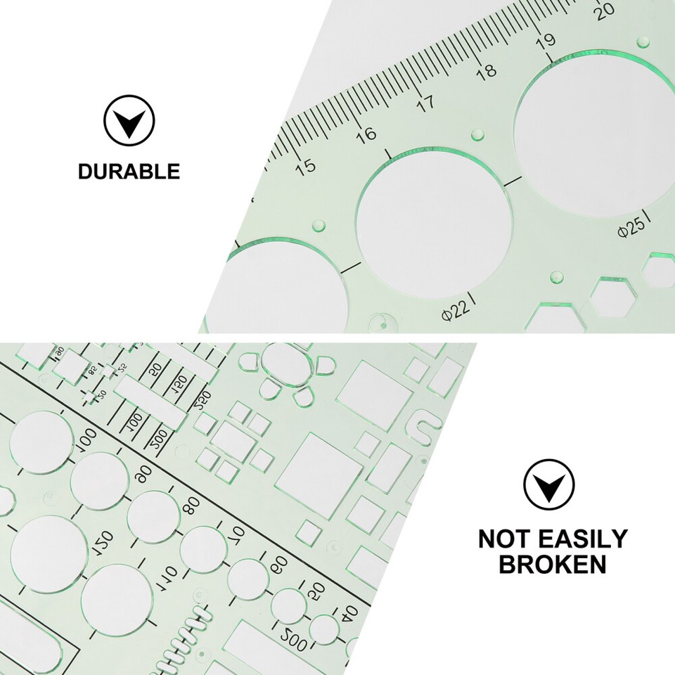 6 Pcs Drawing Ruler Set Student Geometric Templates Rulers Measuring ...