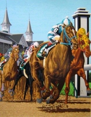 "The Kentucky Derby" Signed Rick Rush Print | eBay