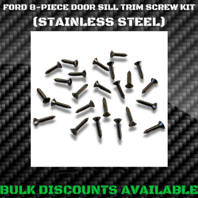 1957-1979 Ford Ranchero Interior Door Sill Plate Trim SCREWS Stainless ...