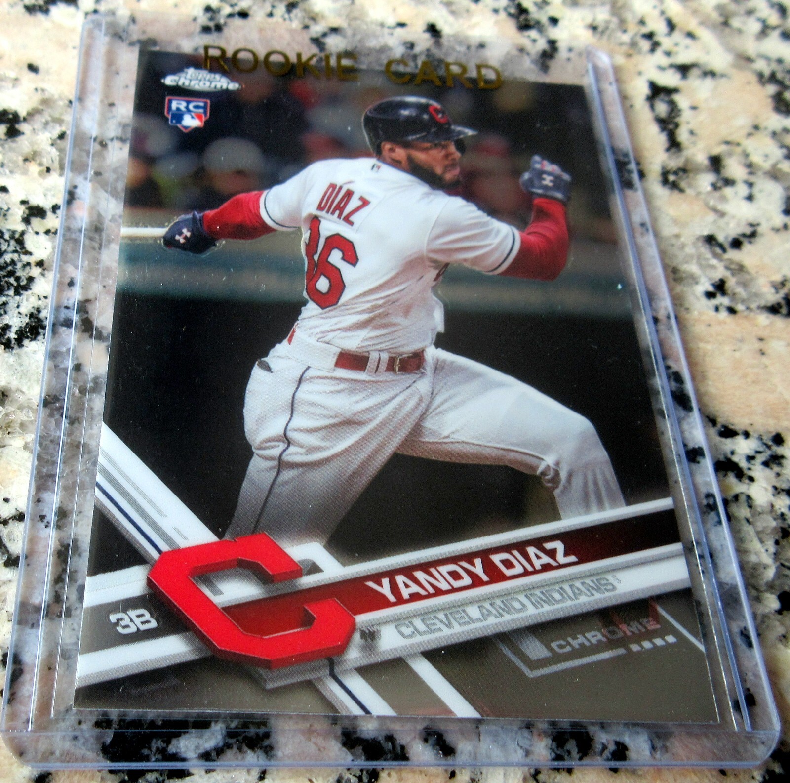 YANDY DIAZ 2017 Topps Chrome Rookie Card RC Logo Tampa Bay Rays HR ...