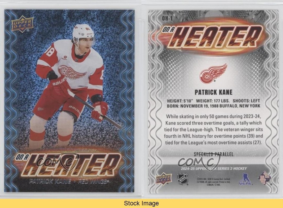 2024-25 Upper Deck Series 2 On a Heater Speckle Patrick Kane #OH-1 READ ...