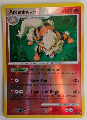 Arcanine - 1/111 - Pokemon Rising Rivals Reverse Holo Rare | eBay