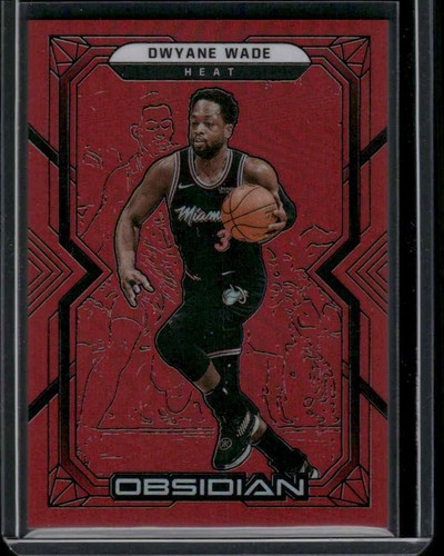 2021-22 Panini Obsidian #140 Dwyane Wade Electric Etch Red Flood | eBay