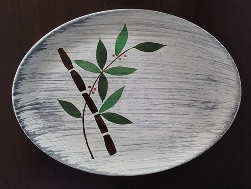 Bamboo Design Platter Hand painted Stetson China Co 13 1/2 X 10 | eBay