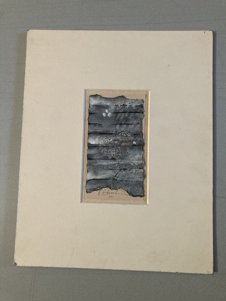 Very Beautiful Mixed Technical Plate On Paper Hamid Tibouchi Art Poet ...