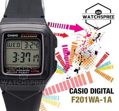 Casio Standard Digital Watch F201WA-1A | eBay