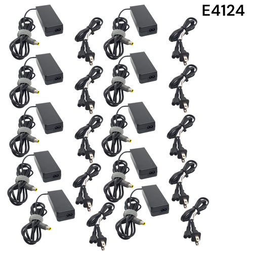Lot of 10 Lenovo 20V 4.5A 90W Round Yellow Tip AC Adapters W/ Power ...